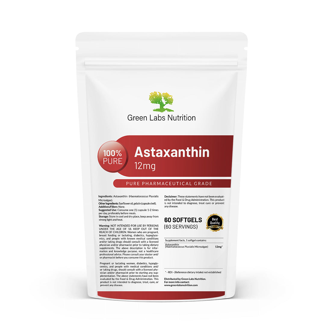 Astaxanthin 12mg softgels – Green Labs Nutrition