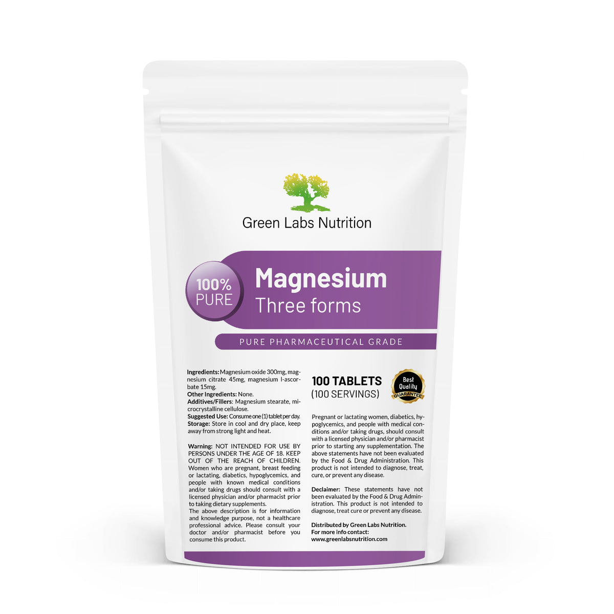 Magnesium three forms complex tablets – Green Labs Nutrition