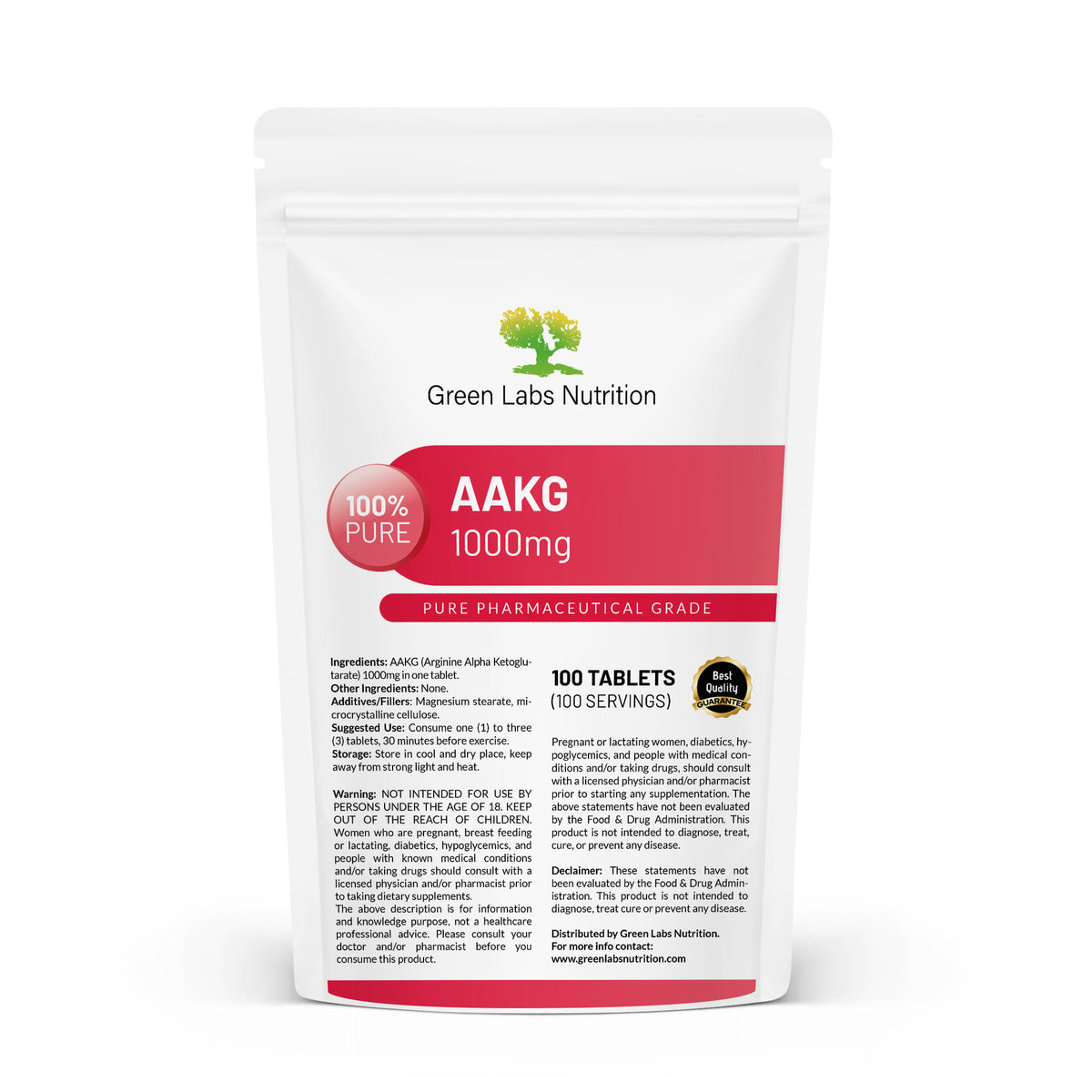 AAKG 1000mg Tablets – Green Labs Nutrition